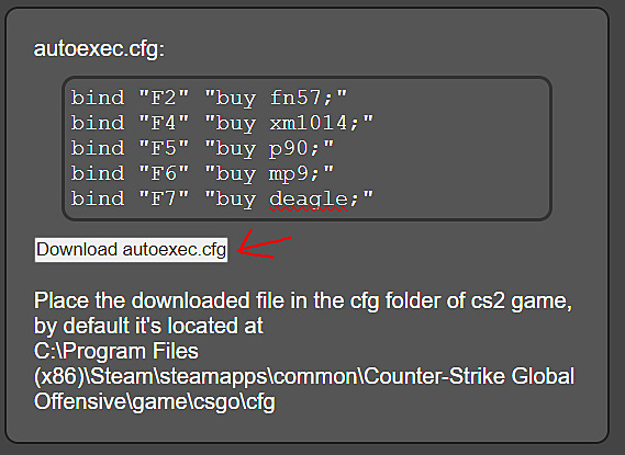 How to make weapon buy binds in CS2? Why binds doesn't work in config and how to fix them ...