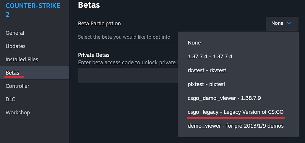 Valve adds CS:GO Legacy Version after release of CS2, it has all ...