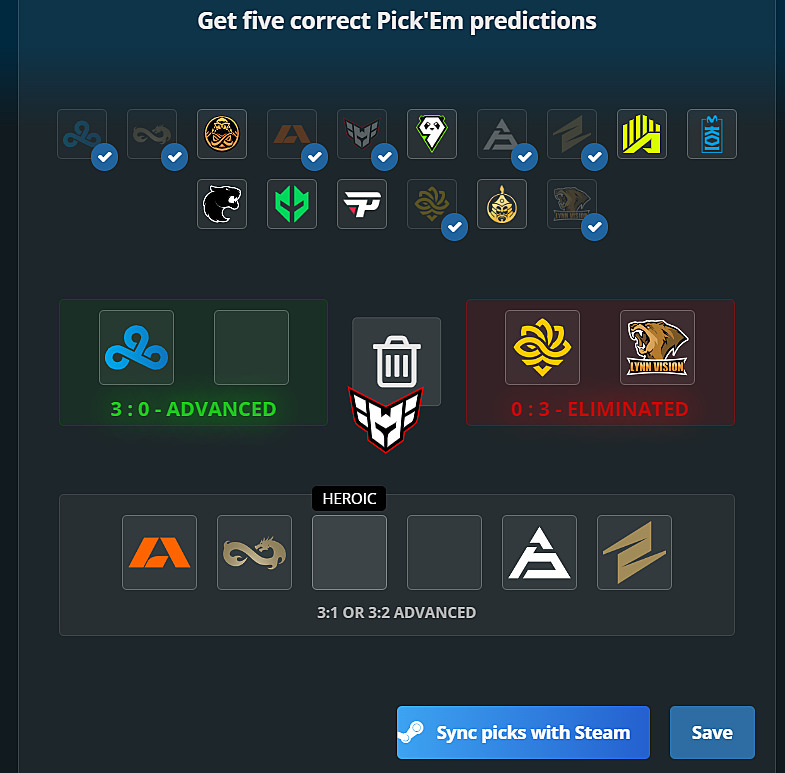 How to do Copenhagen Major Pick'Ems if you can't enter CS2? Making Pick ...