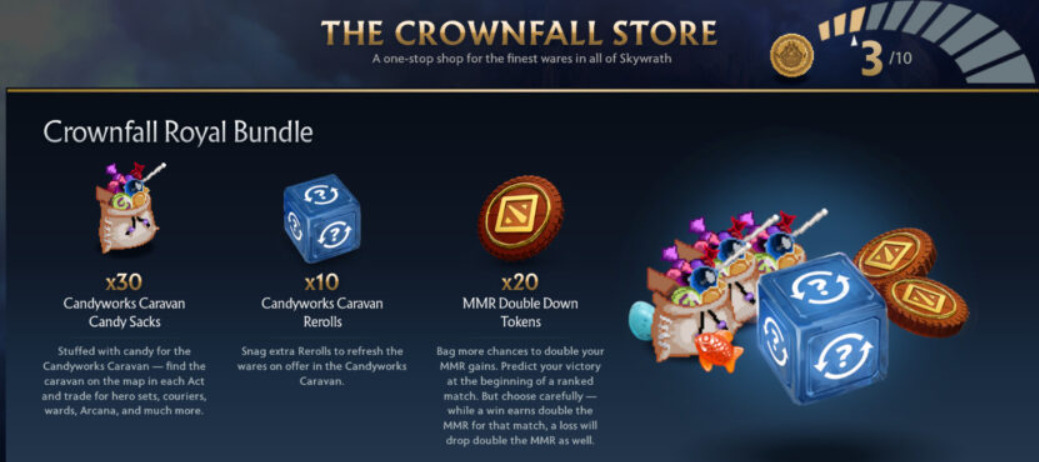 How to get free Crownfall Royal Bundle in Dota 2? How to get most candies and MMR tokens ...