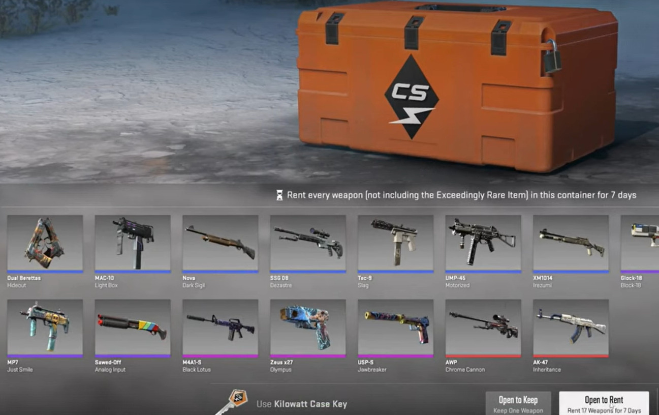 How skin/case rentals work in CS2? What can you rent and does it ...