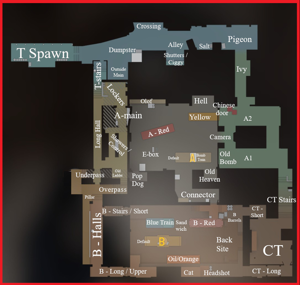 New CS2 Train remake basic nades and callouts. Useful smokes, mollies, and flashes on new Train ...