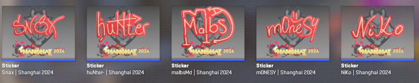 All Shanghai Major 2024 player signature stickers from Autograph Capsules — Escorenews