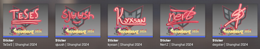 All Shanghai Major 2024 player signature stickers from Autograph Capsules — Escorenews