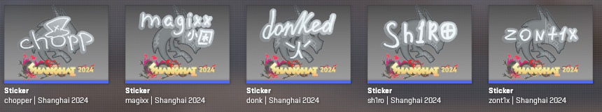 All Shanghai Major 2024 player signature stickers from Autograph ...