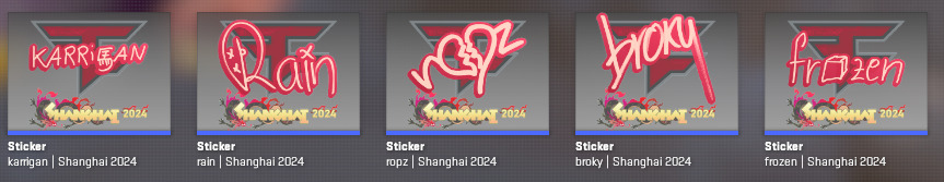 All Shanghai Major 2024 player signature stickers from Autograph Capsules — Escorenews