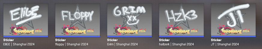 All Shanghai Major 2024 player signature stickers from Autograph ...