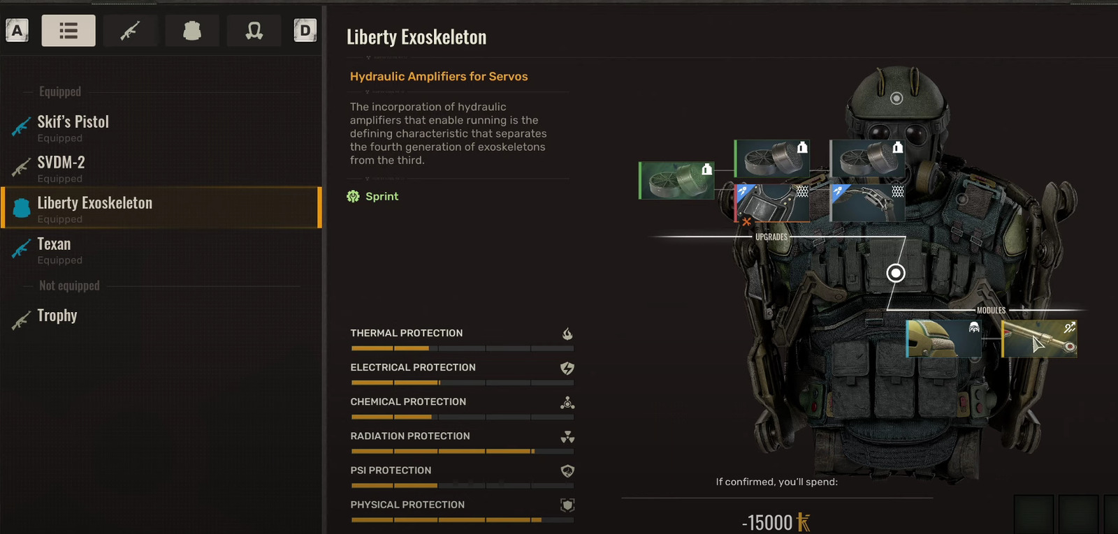How to sprint wearing exoskeleton armor in Stalker 2. How install ...