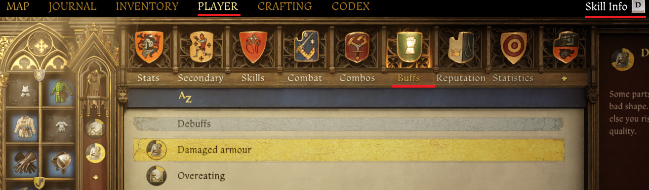 How to see your buffs and debuffs in KCD2. What status effect icons ...