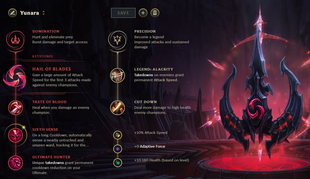 Yunara guide in League of Legends: skill order, tips, best runes and items, counterpicks ...