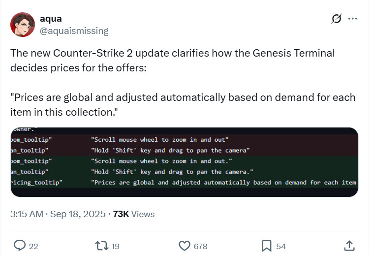 How Genesis Terminal skin prices work in CS2. Why red items are so ...