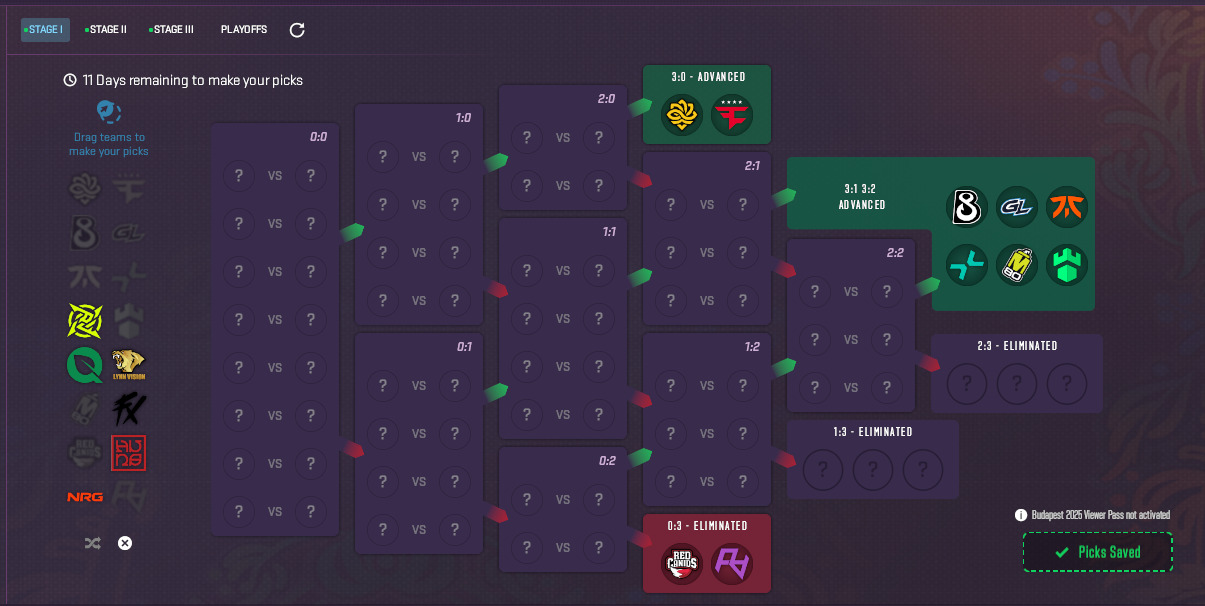 Best Pick'Ems for Stage 1 of StarLadder Budapest Major 2025. Pickems ...