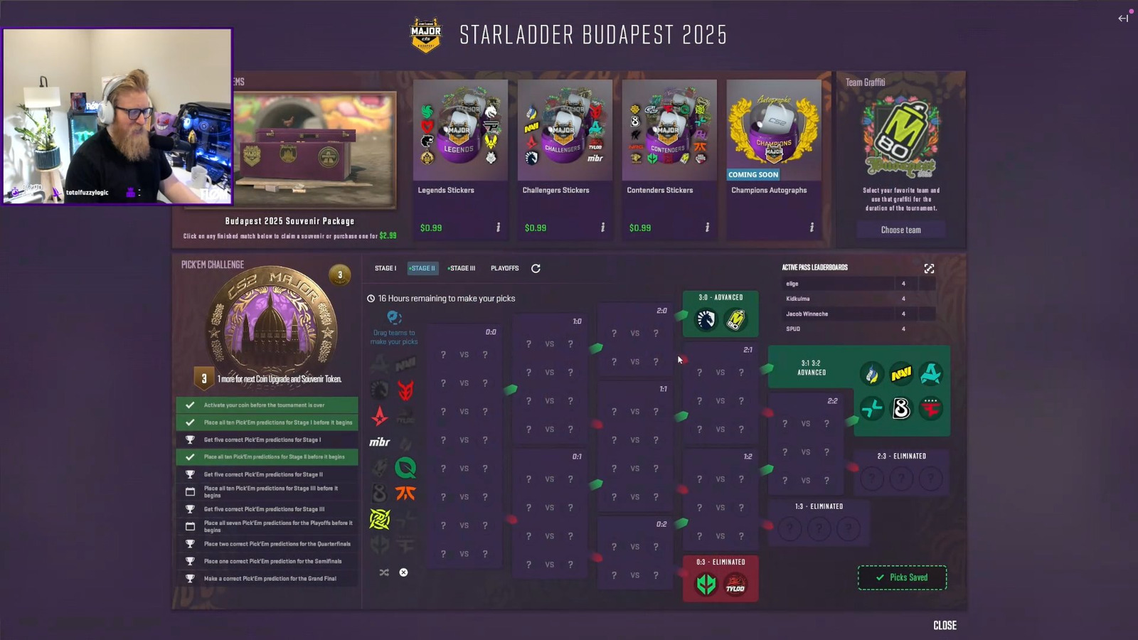 Best Stage 2 Pick'Ems for StarLadder Budapest Major 2025. Predictions ...